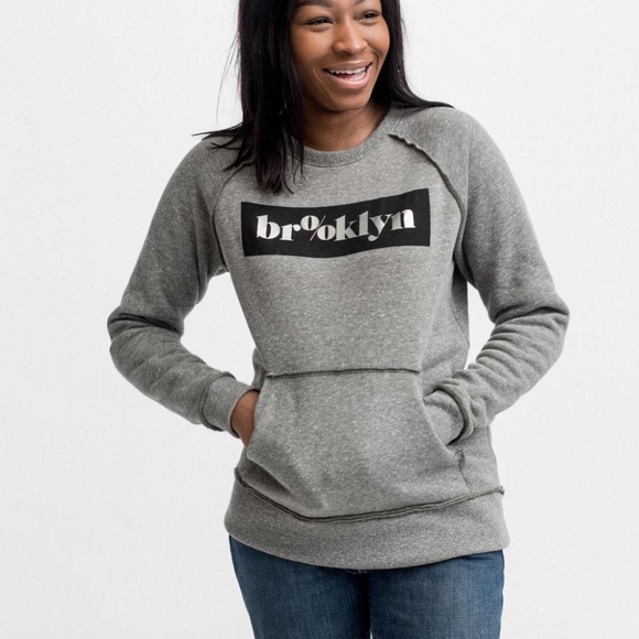 Brooklyn Industries | Tops | Brooklyn Industries Raw Edge Bk Crew Olive ...